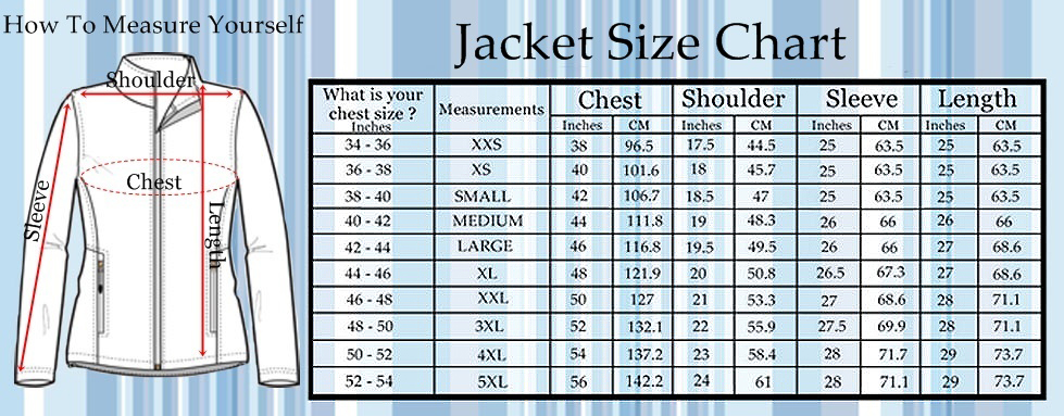 Jacket Size Chart – KAMBOZ